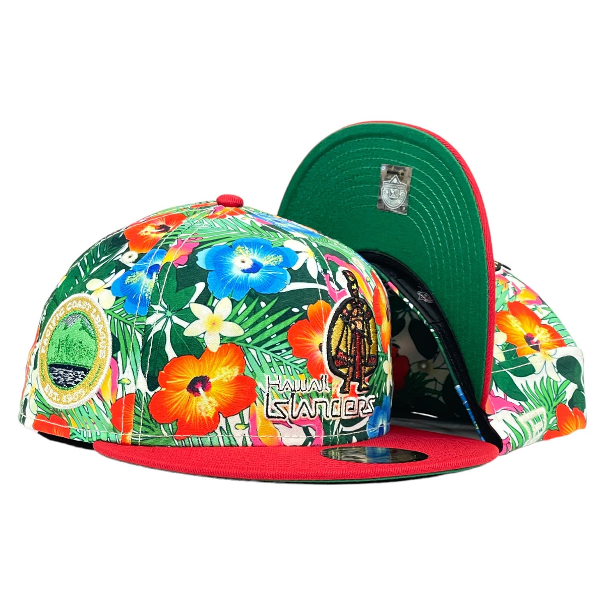 Hawaiian Islanders New Era 59Fifty Fitted - White Floral / Red – Prociety