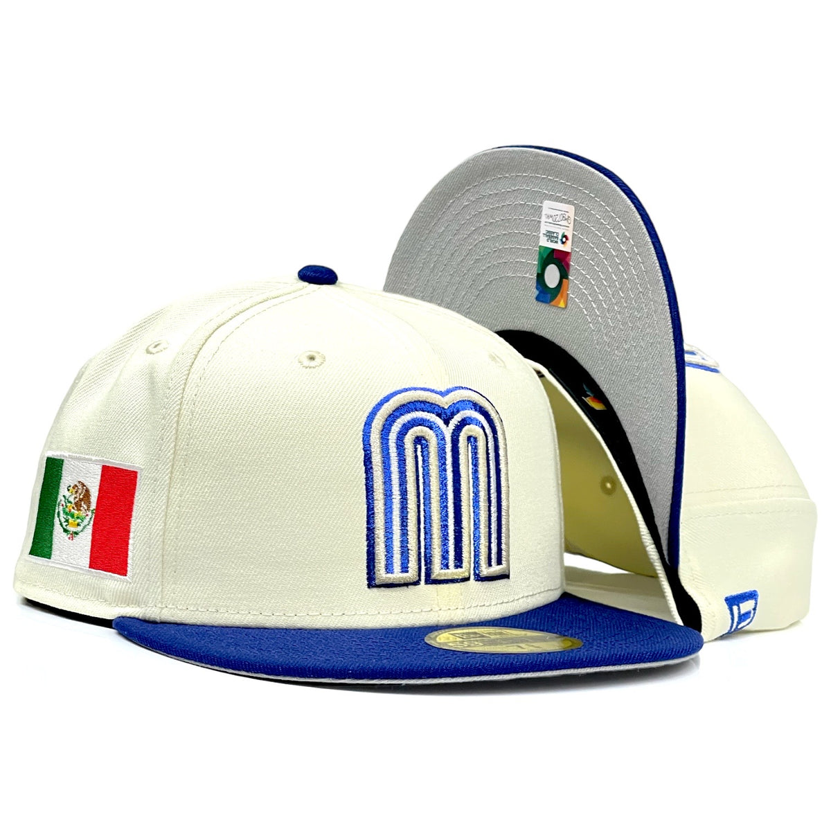 Mexico WBC New Era 59Fifty Fitted Hat - Chrome White / Royal – Prociety