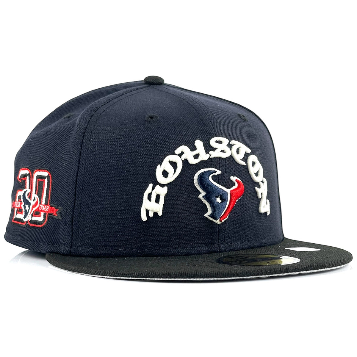 Houston Texans Old English Arch Navy New Era 59Fifty Fitted Hat Cap Su ...