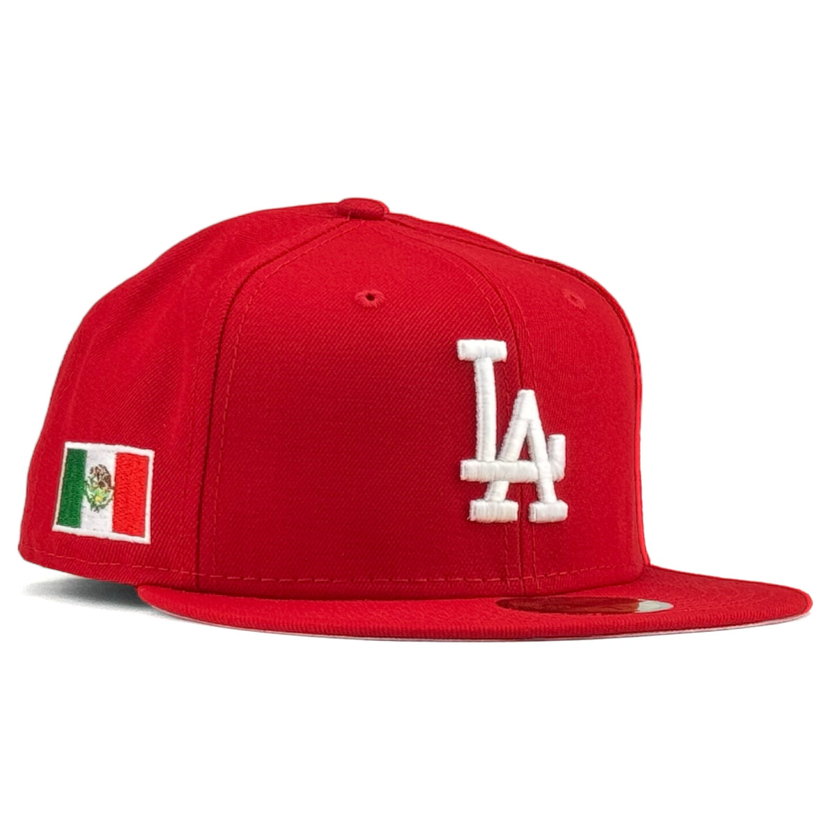 Los Angeles Dodgers Red Mexico Flag Side Patch New Era 59Fifty Fitted ...