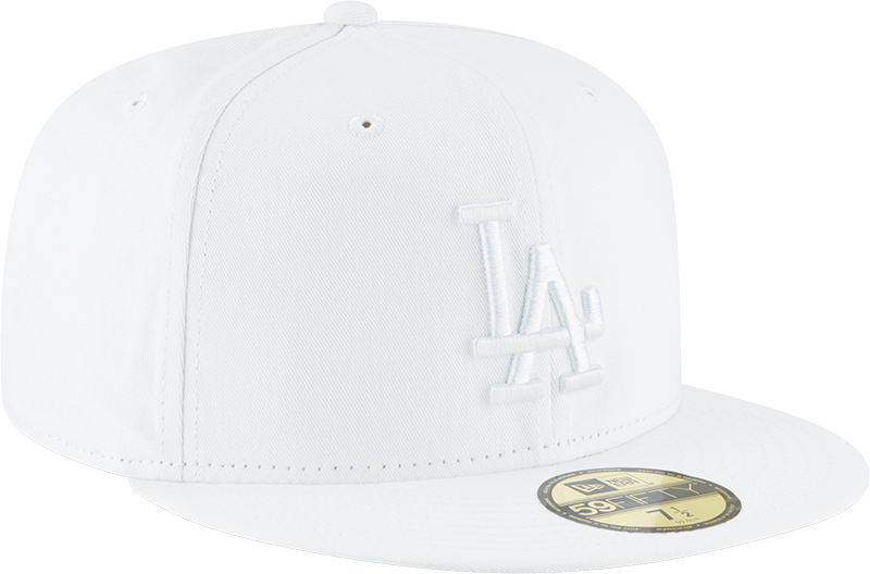 Los Angeles Dodgers White on White New Era 59Fifty Fitted Cap – Prociety