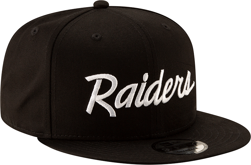 Las Vegas Raiders Script Logo New Era 59Fifty Snapback - Black – Prociety