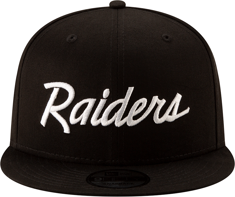 Las Vegas Raiders Script Logo New Era 59Fifty Snapback - Black – Prociety