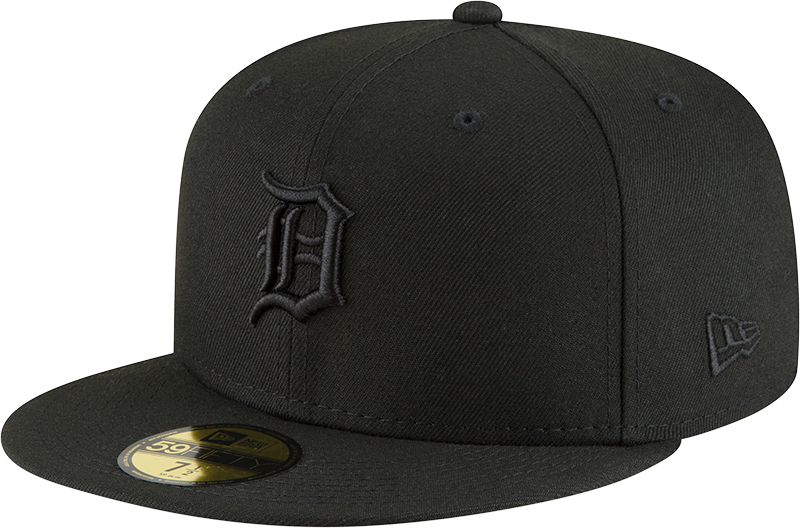 Detroit Tigers Black on Black New Era 59Fifty Fitted Hat – Prociety