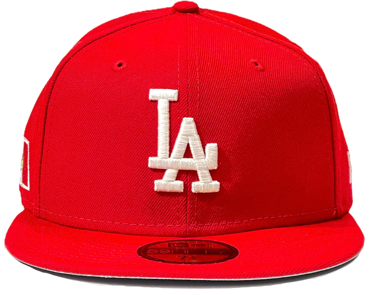 Los Angeles Dodgers Red Mexico Flag Side Patch New Era 59Fifty Fitted ...