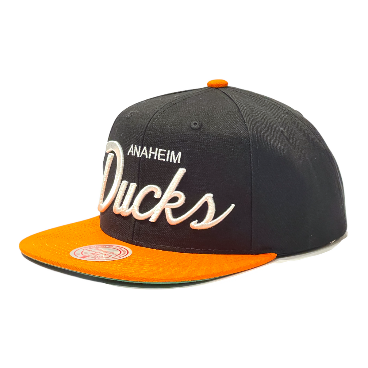 Anaheim Ducks Vintage Script Mitchell.& Ness Snapback Hat – Prociety
